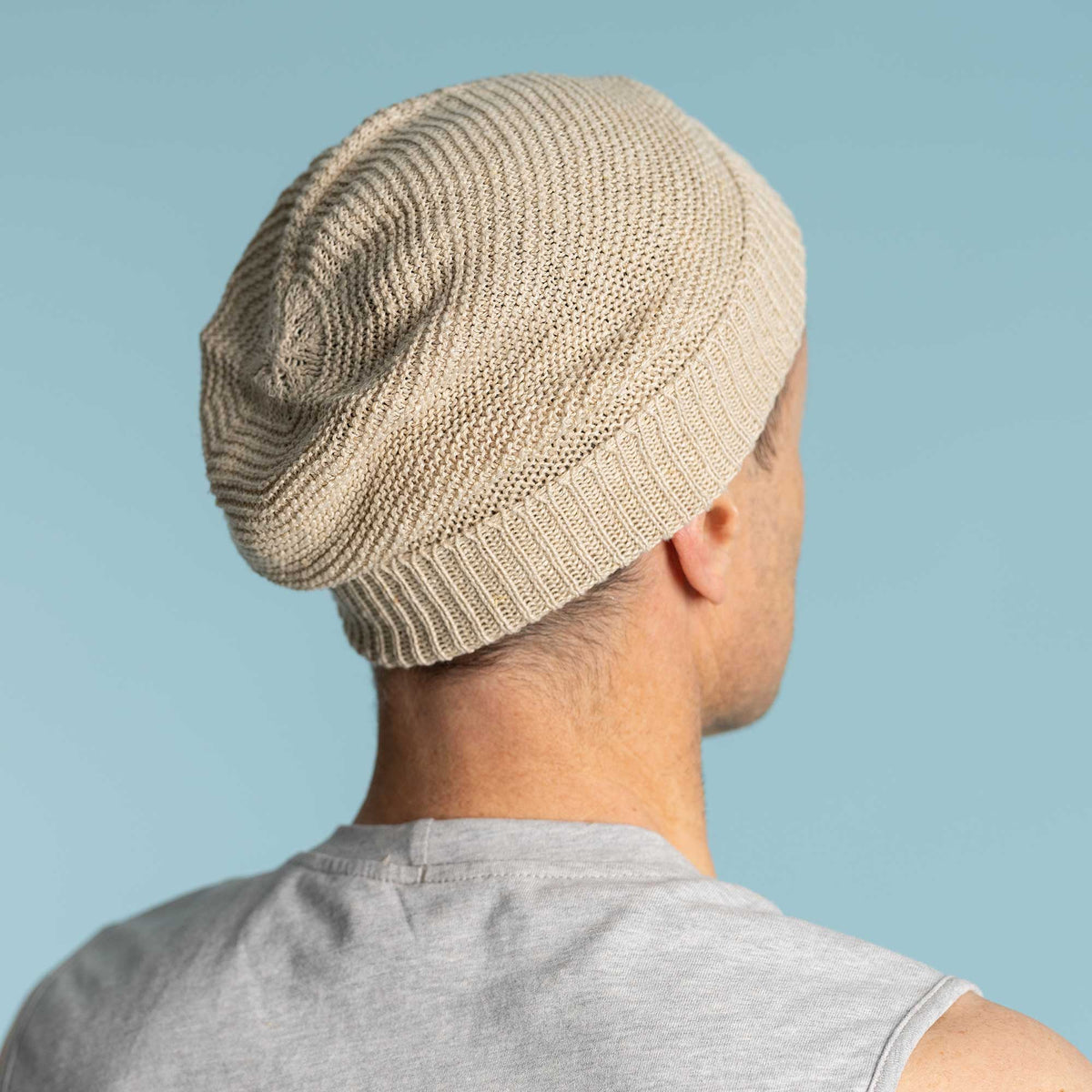 100% Organic Hemp Knit Slouch Floppy Beanie (Unisex; Elastic-Free ...
