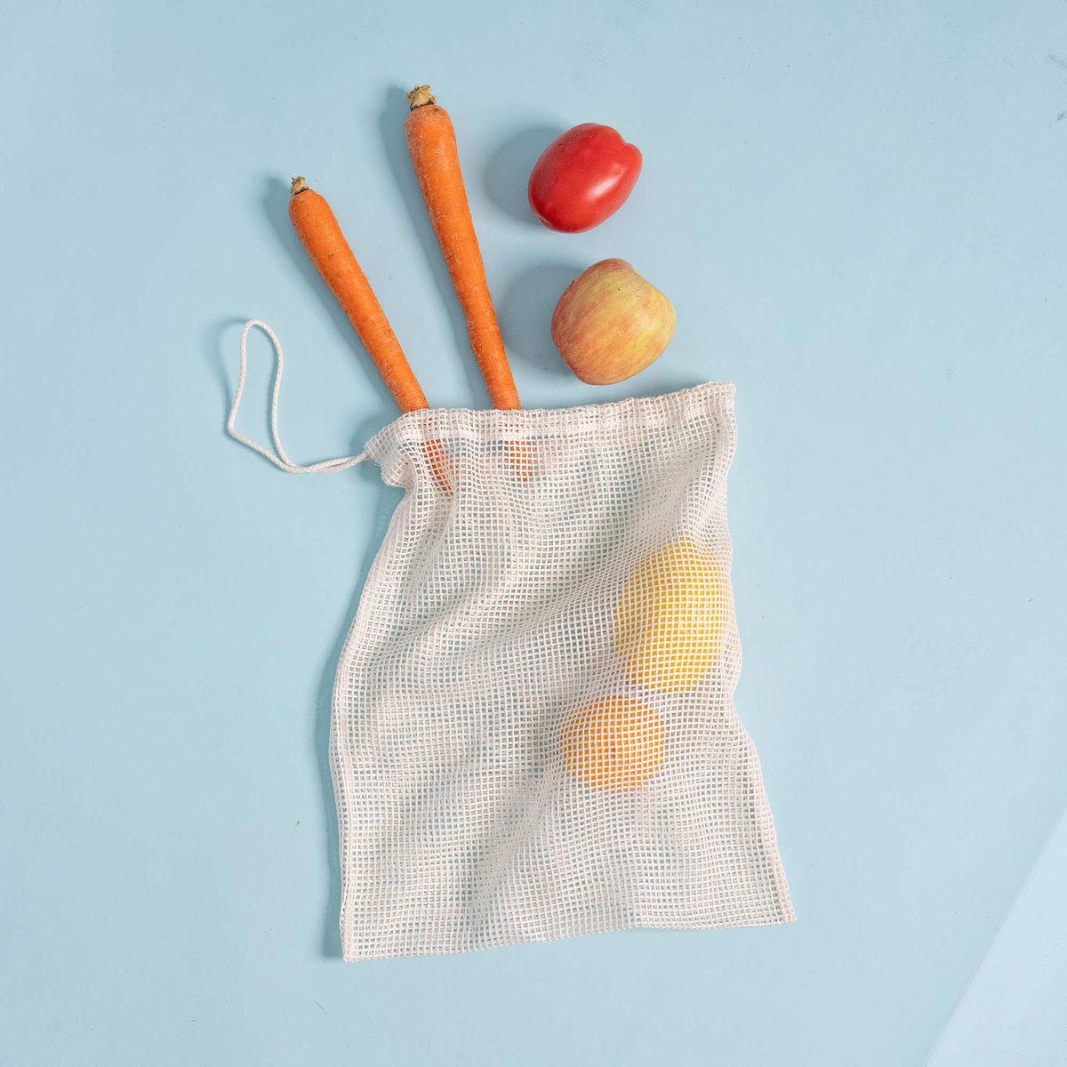100% Organic Cotton Produce Mesh Bag (Plastic-Free; Biodegradable ...