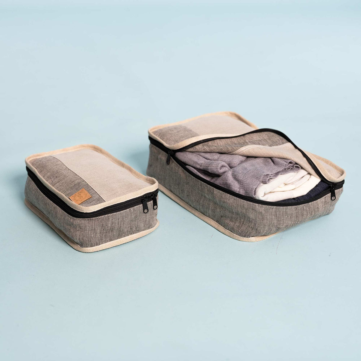 Organic Linen Packing Cubes/Travel/Wardrobe Organizer (Chemical-Free ...