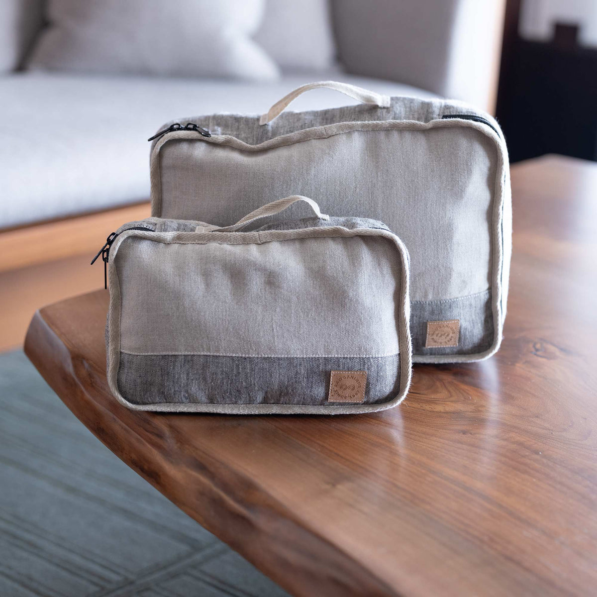 Organic Linen Packing Cubes/Travel/Wardrobe Organizer (Chemical-Free ...