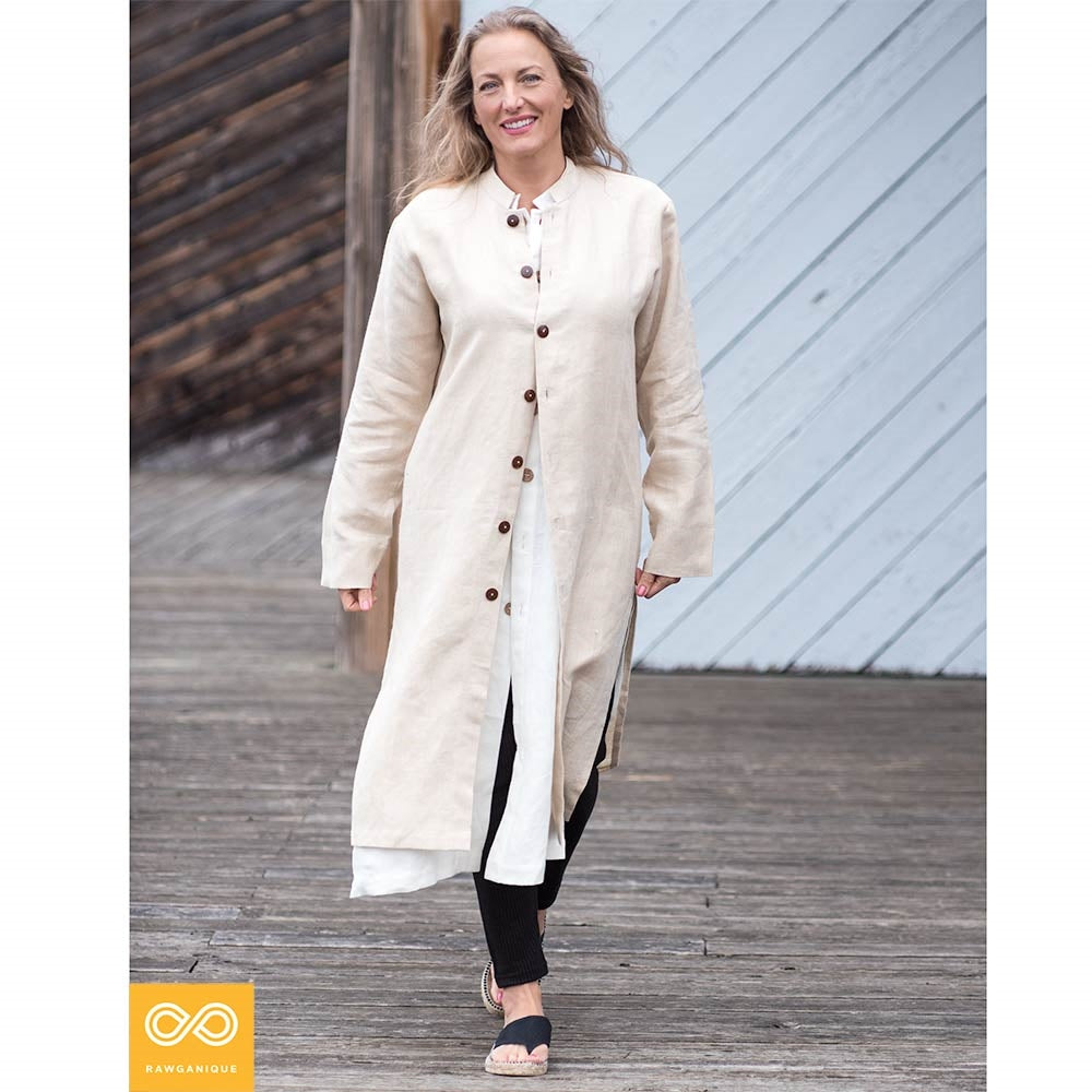100% Organic Hemp Meditation Tunic in Natural, Ivory, Black – Rawganique