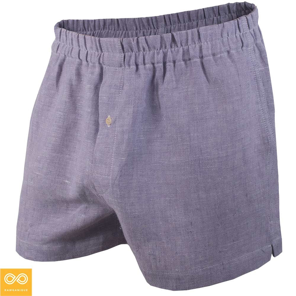 100% Organic Hemp Boxers Shorts (Plastic-Free Nut Button – Rawganique