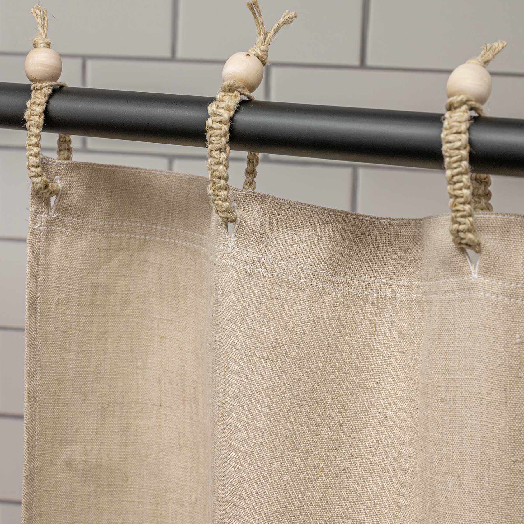 100% Organic Hemp Shower Curtain (Full Size) (PVC-Free, Chemical-Free ...