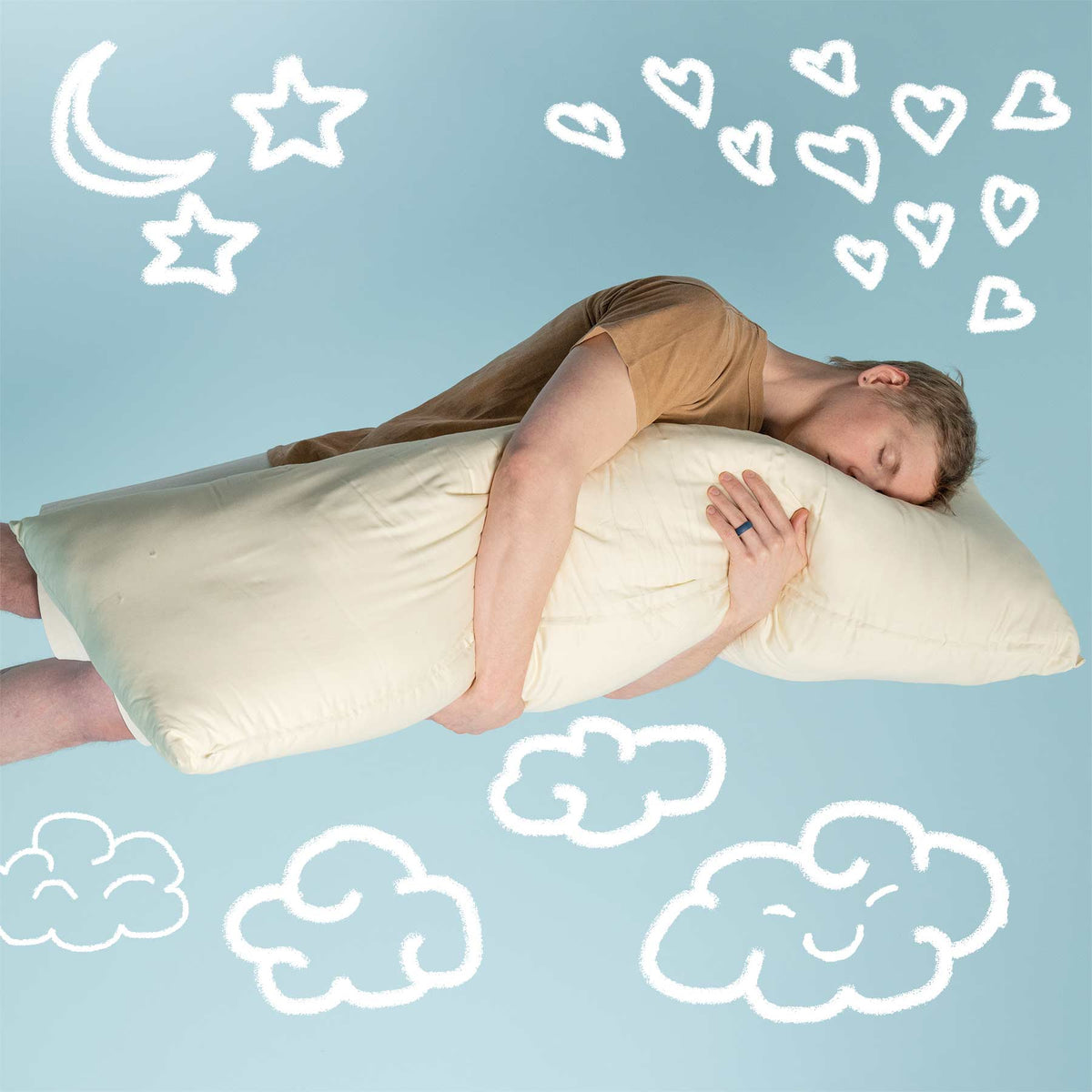 Organic Cotton Body Pillow Hand Made in USA from organic USA Cotton by ...