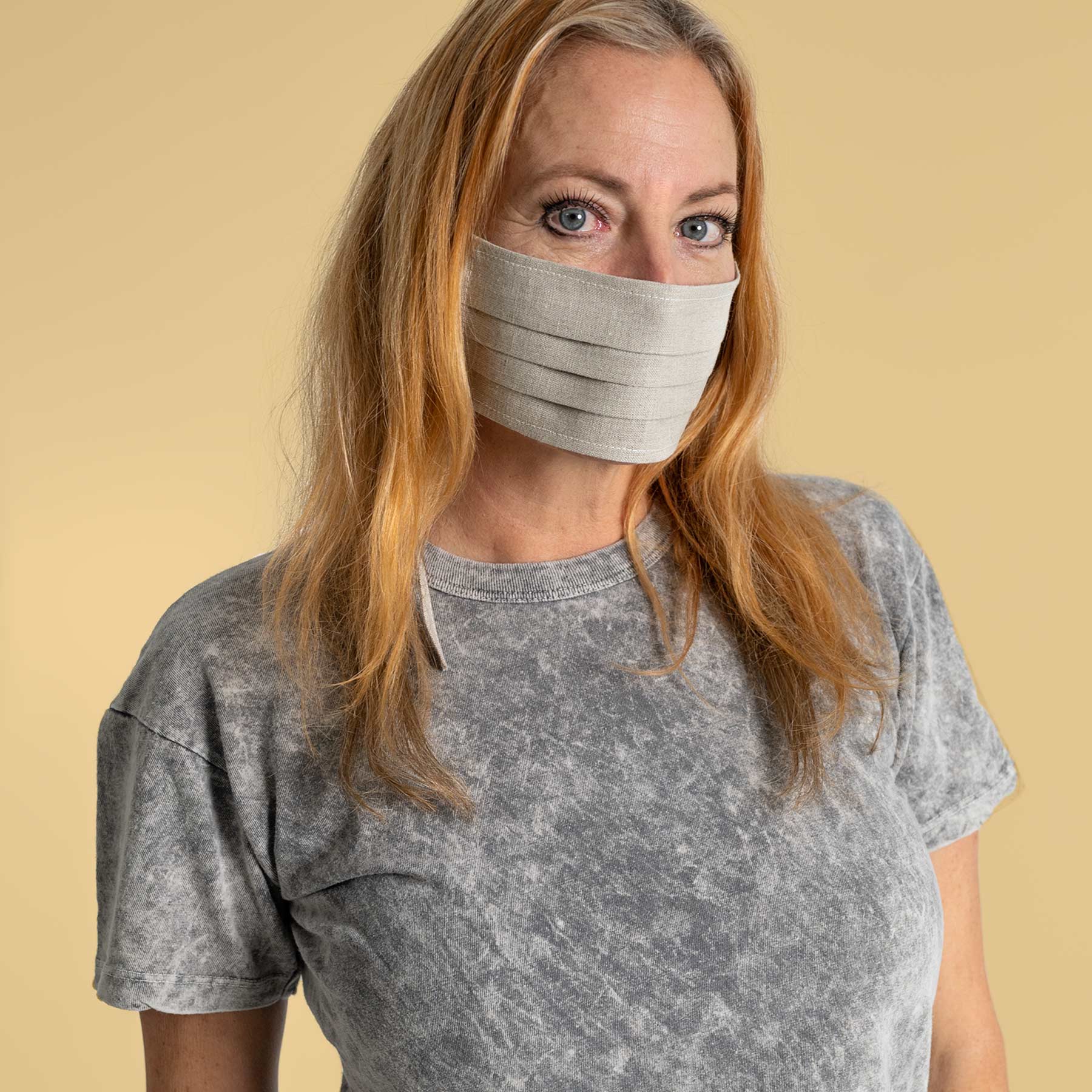 100% Organic Linen Face Mask Breathing Mask Pollution-Protection ...