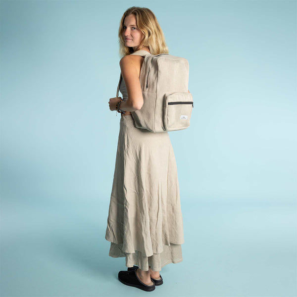 100% Organic Hemp Backpack With Luggage Handle Pocket Sleeve – Rawganique