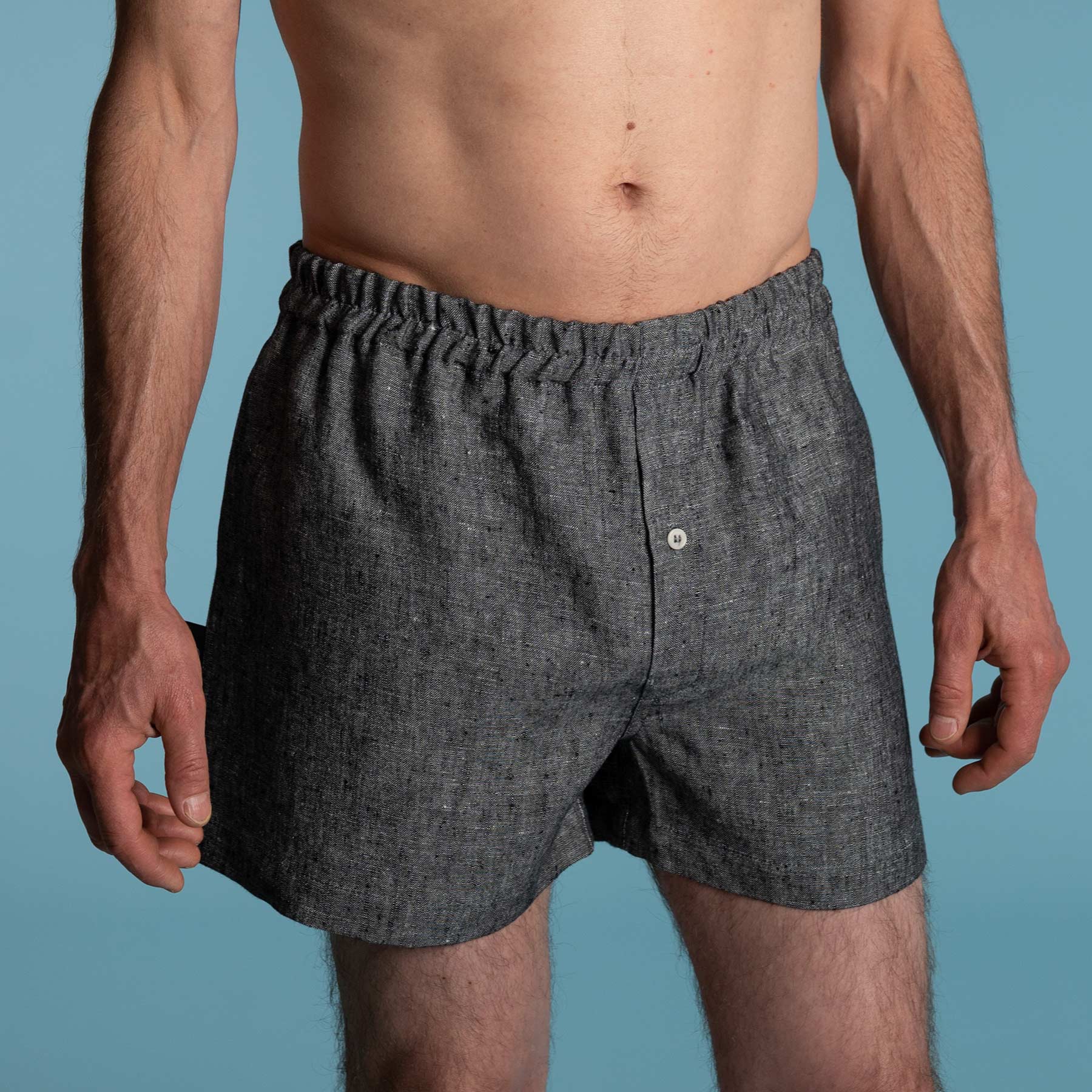 100% Organic Hemp Boxers Shorts (Plastic-Free Nut Button – Rawganique