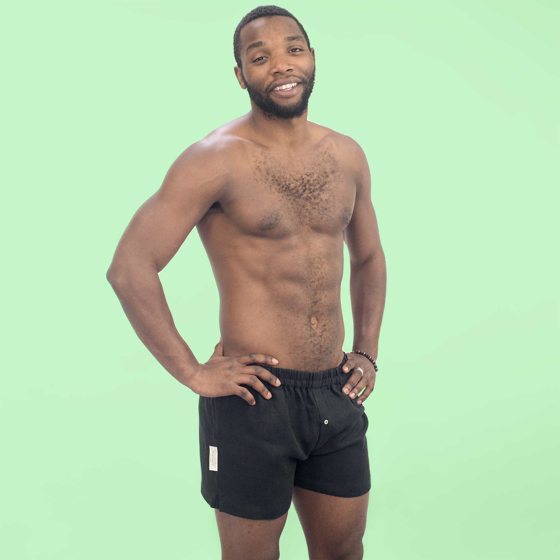 100% Organic Hemp Boxers Shorts (Plastic-Free Nut Button – Rawganique