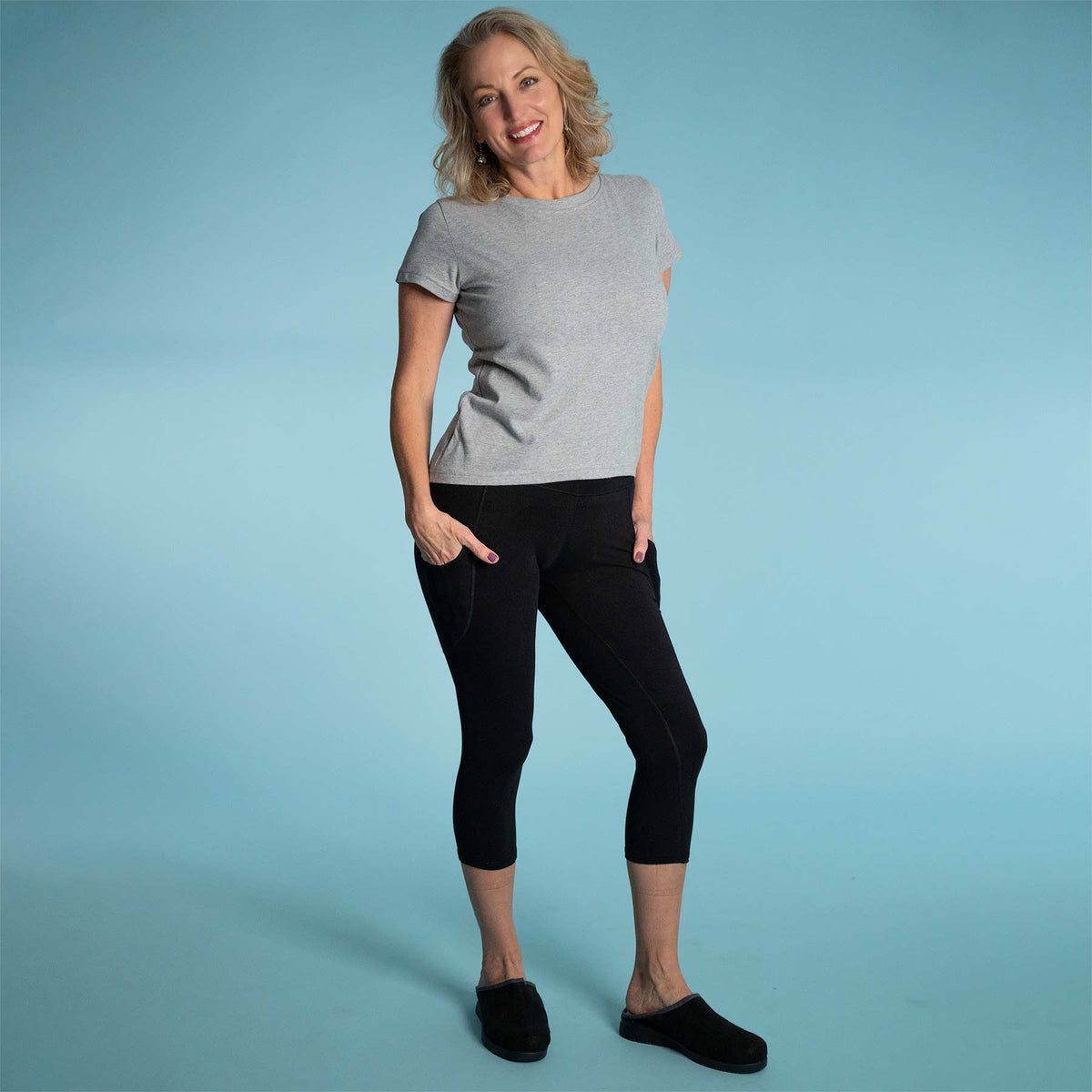 Organic Cotton Blackout Midcalf Leggings – Rawganique