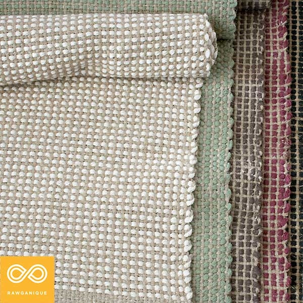 Organic cotton rug with hemp. Sweatshop-free. – Rawganique