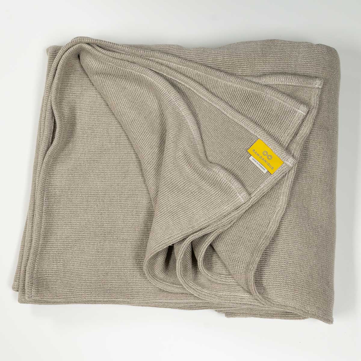 Organic Hemp Blanket In Natural, Indigo, Ivory By Rawganique with Flax ...