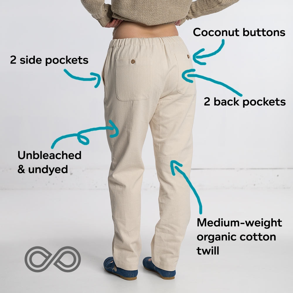 Organic Cotton Jogger Pants (Covered Bio-Elastic Waistband; Unisex ...