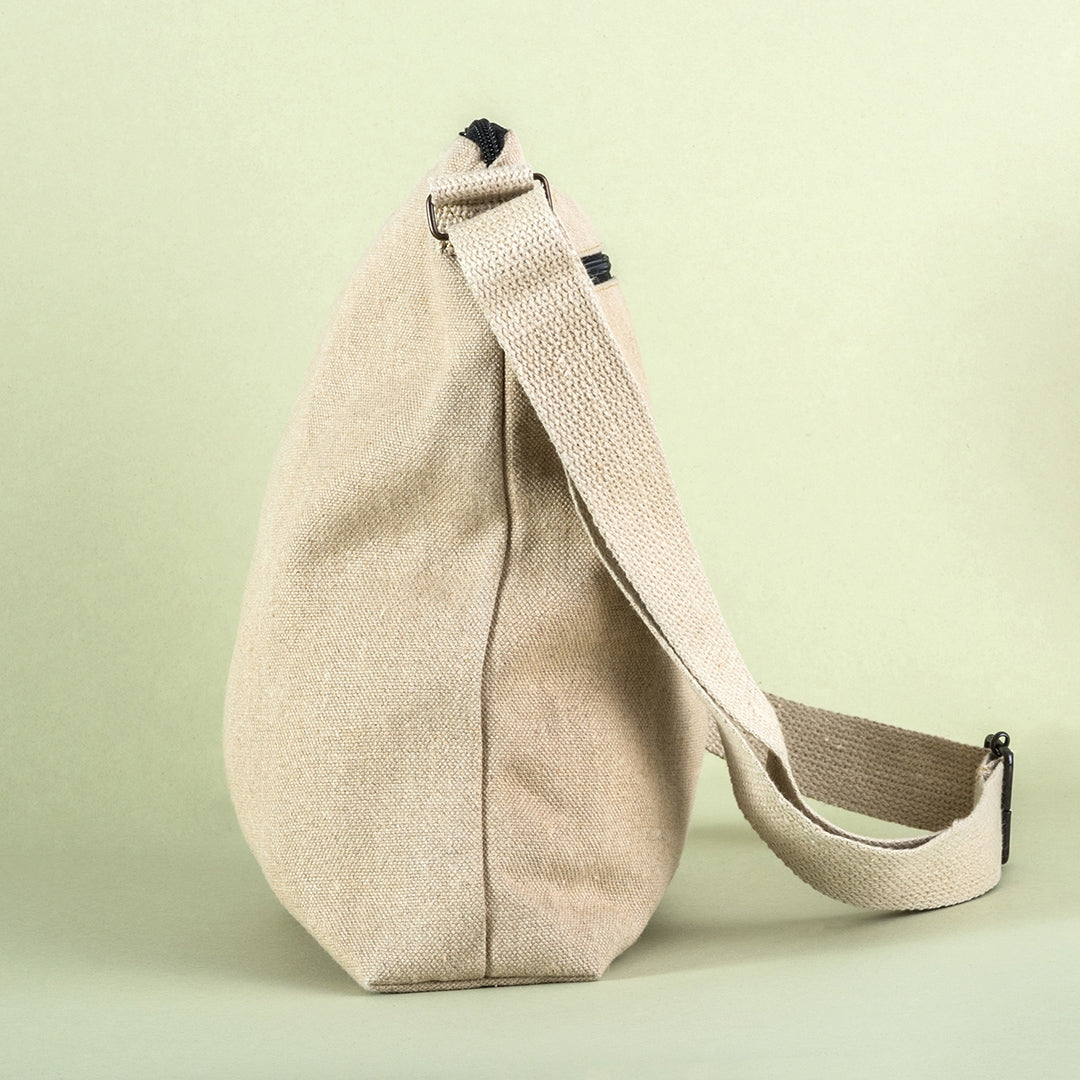 Hemp Canvas Satchel Shoulder Bag Vegan Leather-free – Rawganique