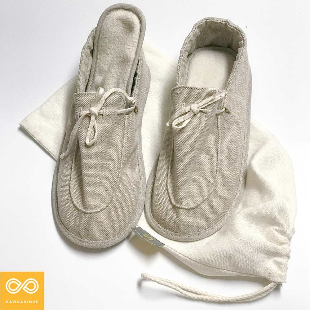 Glue-free Organic Hemp Slippers Moccasins – Rawganique