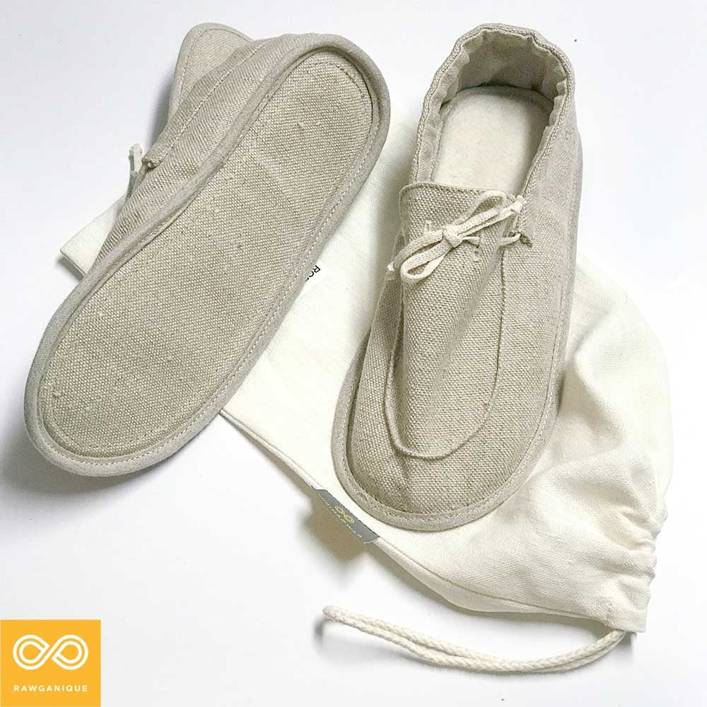 Glue-free Organic Hemp Slippers Moccasins – Rawganique