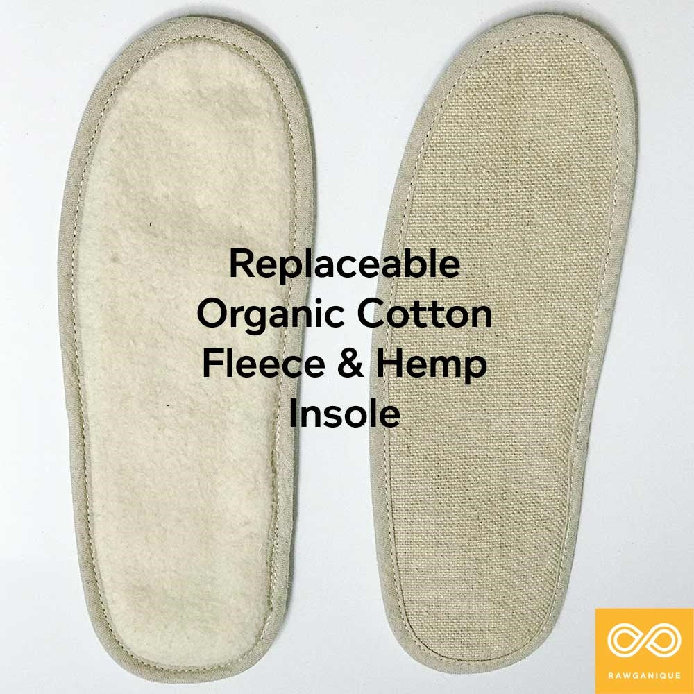Glue-free Organic Hemp Slippers Moccasins – Rawganique